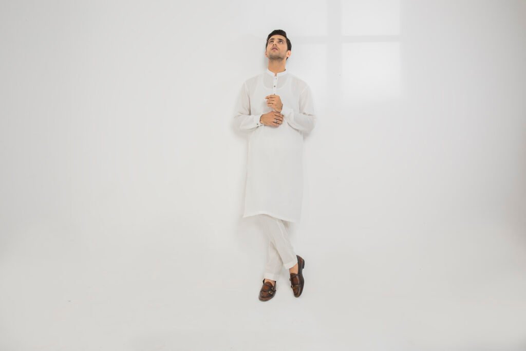 White Cotton Boski Suit - ROYAL HERITAGE